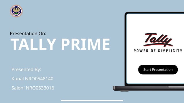 Tally Prime Powerpoint For CA ITT training | PPTX