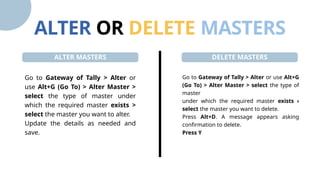 Tally Prime Powerpoint For CA ITT training | PPTX