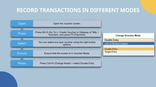 Tally Prime Powerpoint For CA ITT training | PPTX