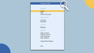 Tally Prime Powerpoint For CA ITT training | PPTX