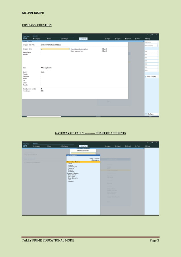 Tally Prime Educational mode Tutorial | PDF | Stocks and Bonds | Personal Investing