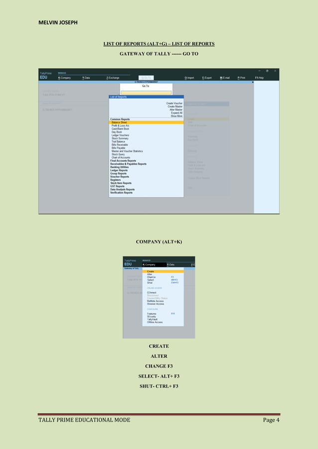 Tally Prime Educational mode Tutorial | PDF | Stocks and Bonds | Personal Investing