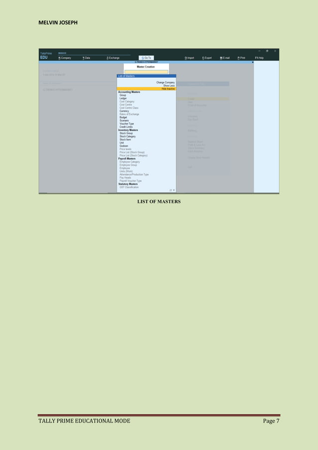 Tally Prime Educational mode Tutorial | PDF | Stocks and Bonds | Personal Investing