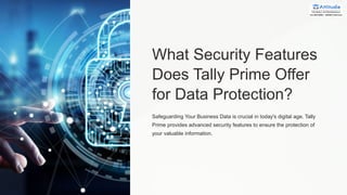 What Security Features Does tally prime offer for that data Protection ...