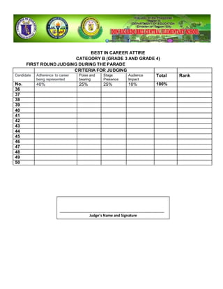 Tally sheets for judging 2018 | DOCX