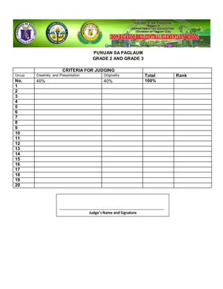 Tally sheets for judging 2018 | DOCX