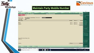 Tally to Whatsapp Integration Module | PPT