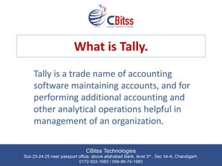Tally training in chandigarh | PDF
