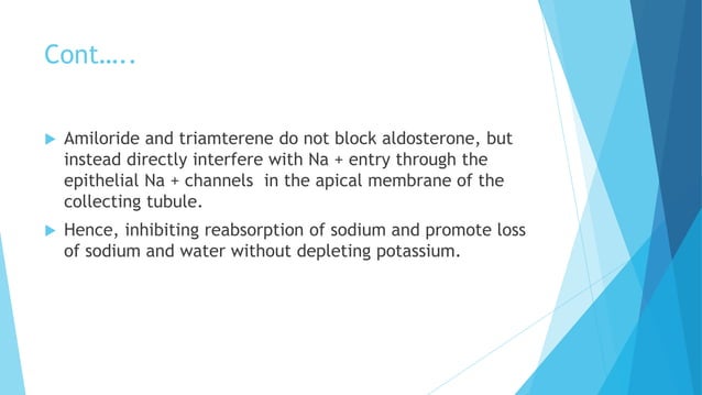 Potassium - sparing diuretics | PPTX | Endocrine and Metabolic Diseases ...