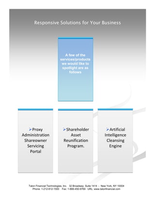 Talon overview1 | PDF