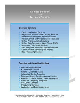 Talon overview1 | PDF