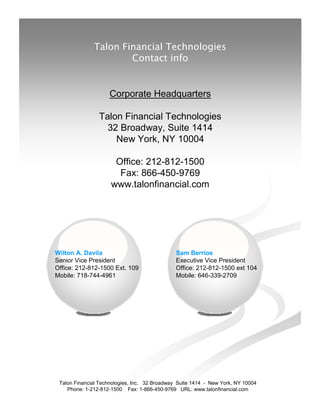 Talon overview1 | PDF