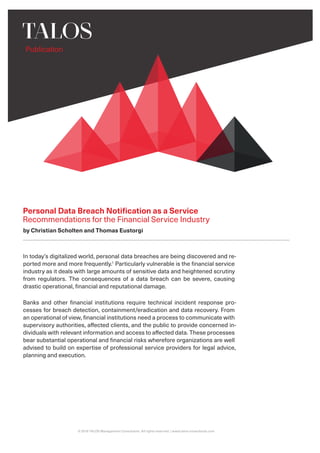 Personal Data Breach Notification | PDF