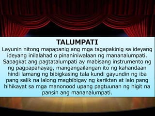 Ang Talumpati at Ilang Mahahalagang Salik | PPTX
