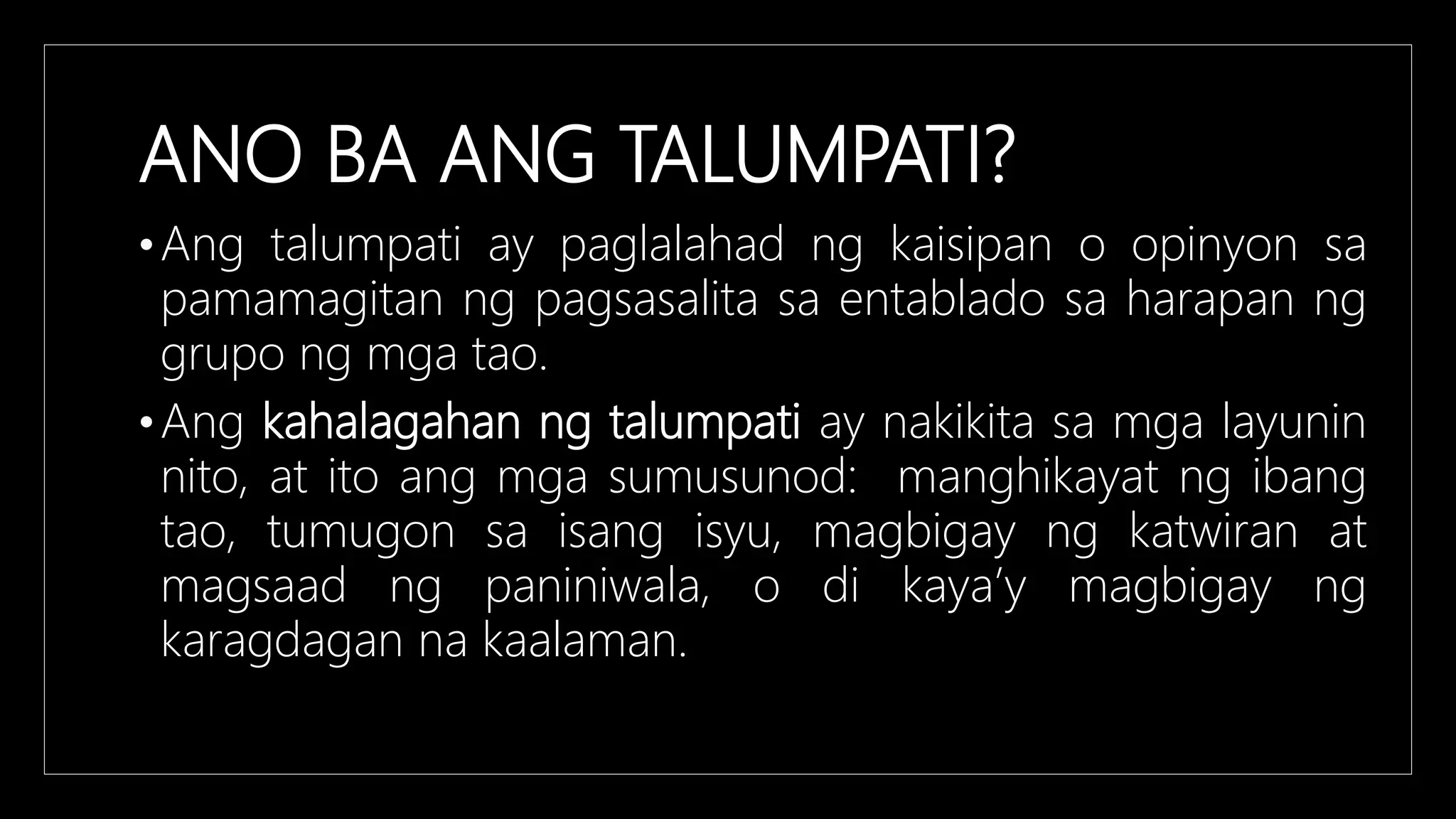 Talumpati | PPTX