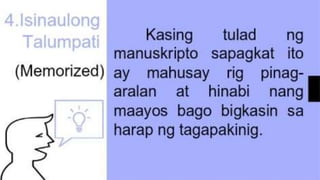 Talumpati.pptx for senior high school only | PPTX