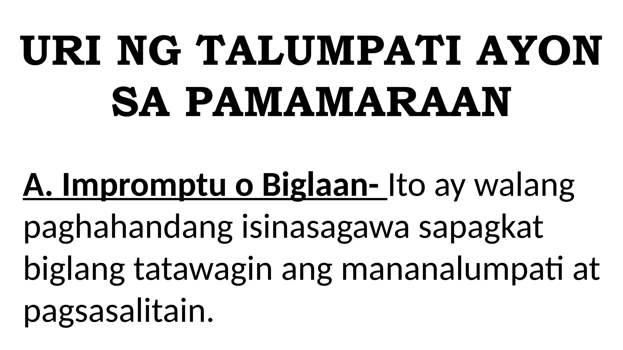 TALUMPATI AT MGA BAHAGI NG TALUMPATI.pptx