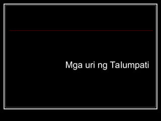 pagtalakay sa talumpati. powerpoint presentation | PPT