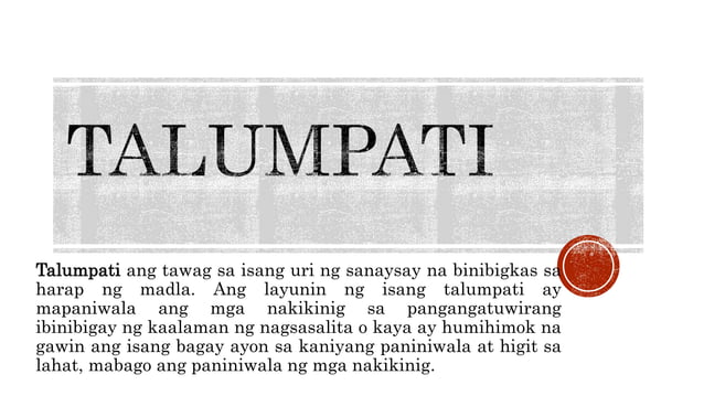 (TALUMPATI) Talumpati for grade 10... Talumpati ppt. | PPTX