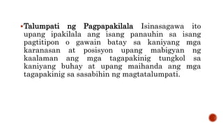 (TALUMPATI) Talumpati for grade 10... Talumpati ppt. | PPTX