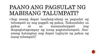 (TALUMPATI) Talumpati for grade 10... Talumpati ppt. | PPTX