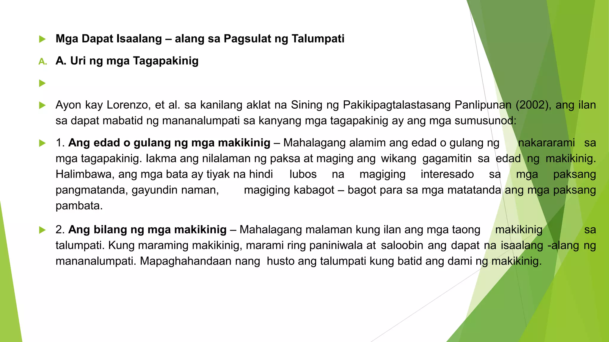 Filipino Piling larang -akademikong sulatin-talumpati | PPTX