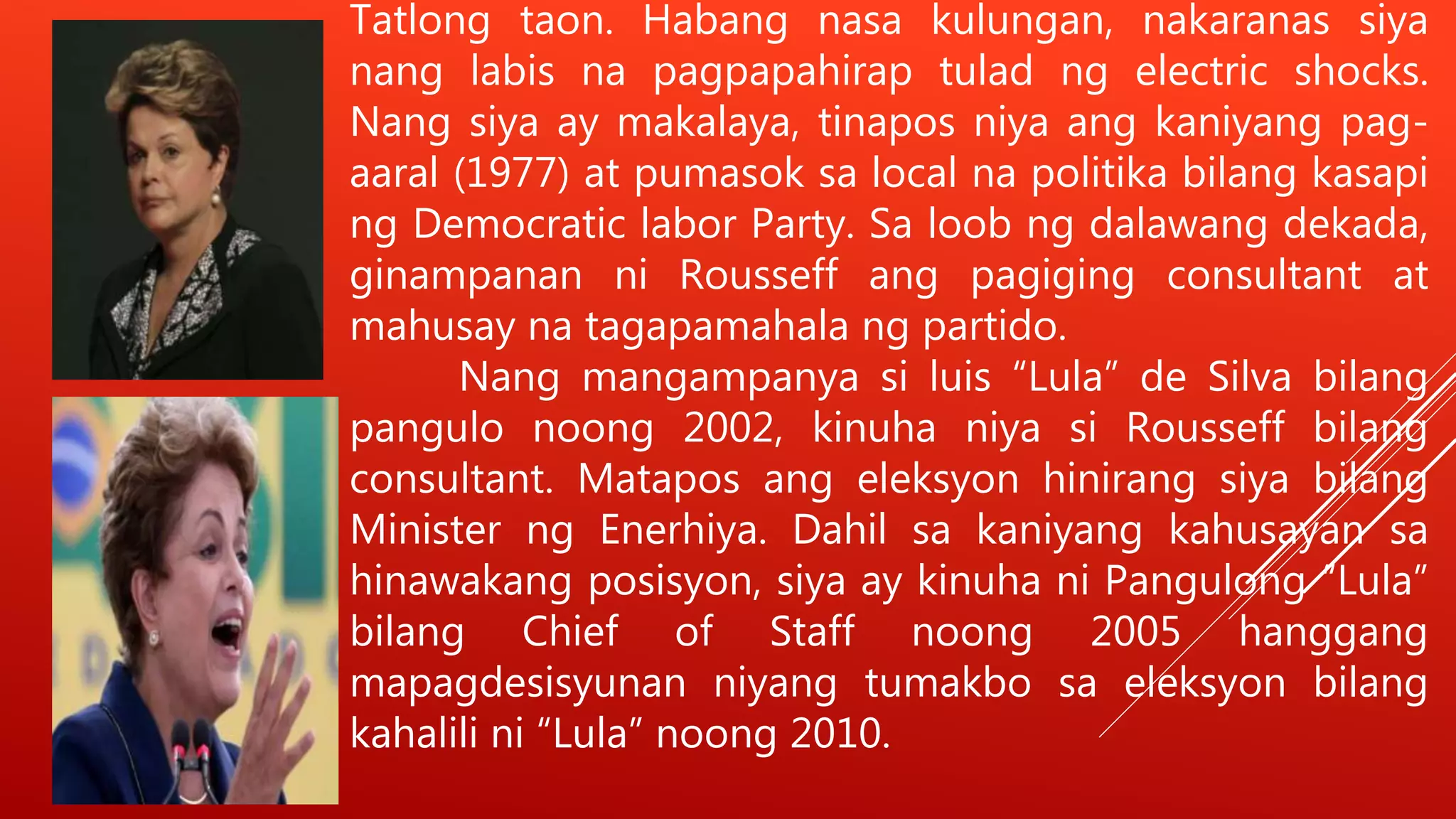 Talumpati ni Dilma Rousseff | PPTX