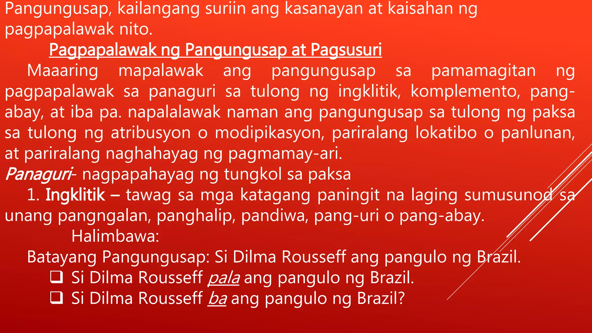 Talumpati ni Dilma Rousseff | PPTX