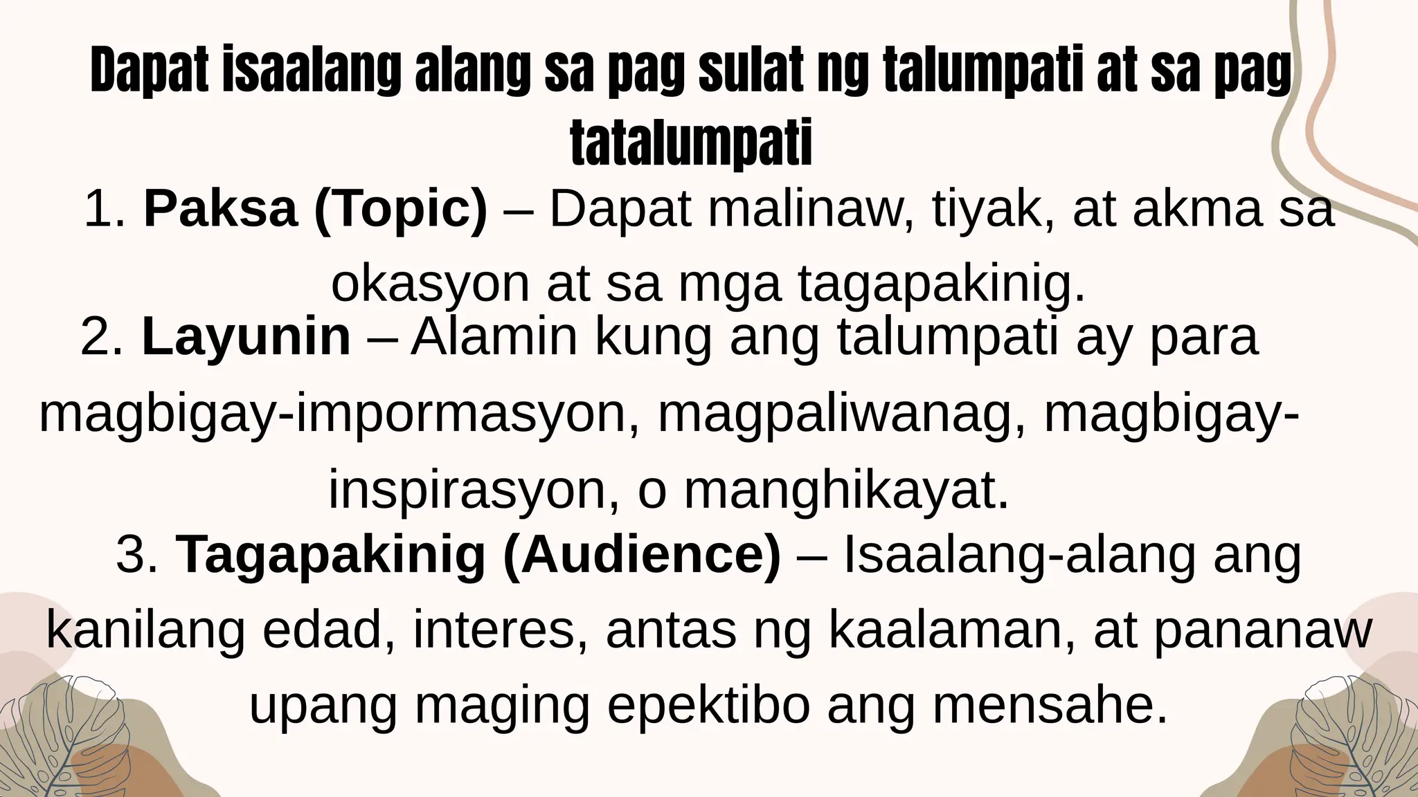 Talumpati-Mga katuturan, mga dapat isaalang alang sa Pagsulat ng Talumpati(Onyx).pdf