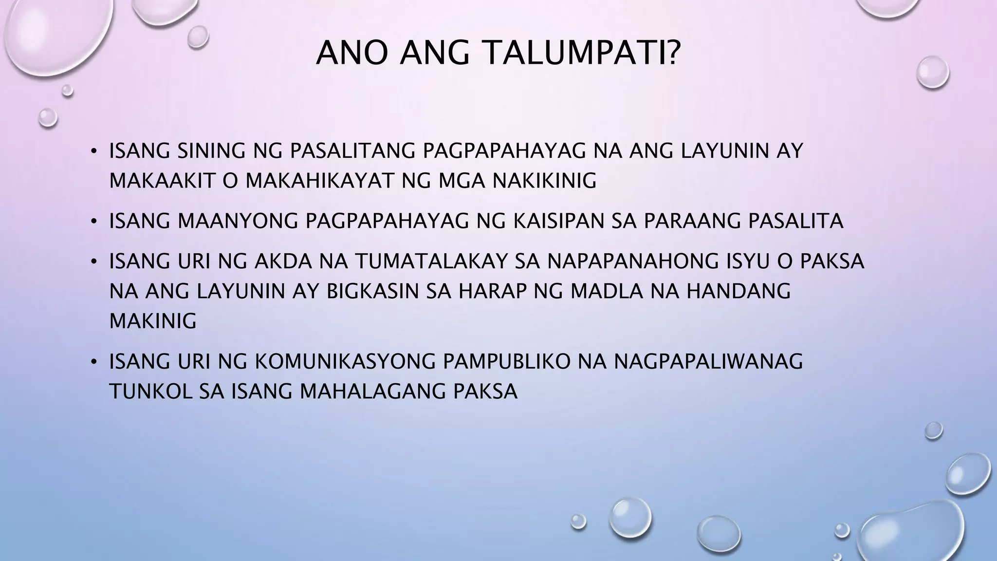 Talumpati | PPTX