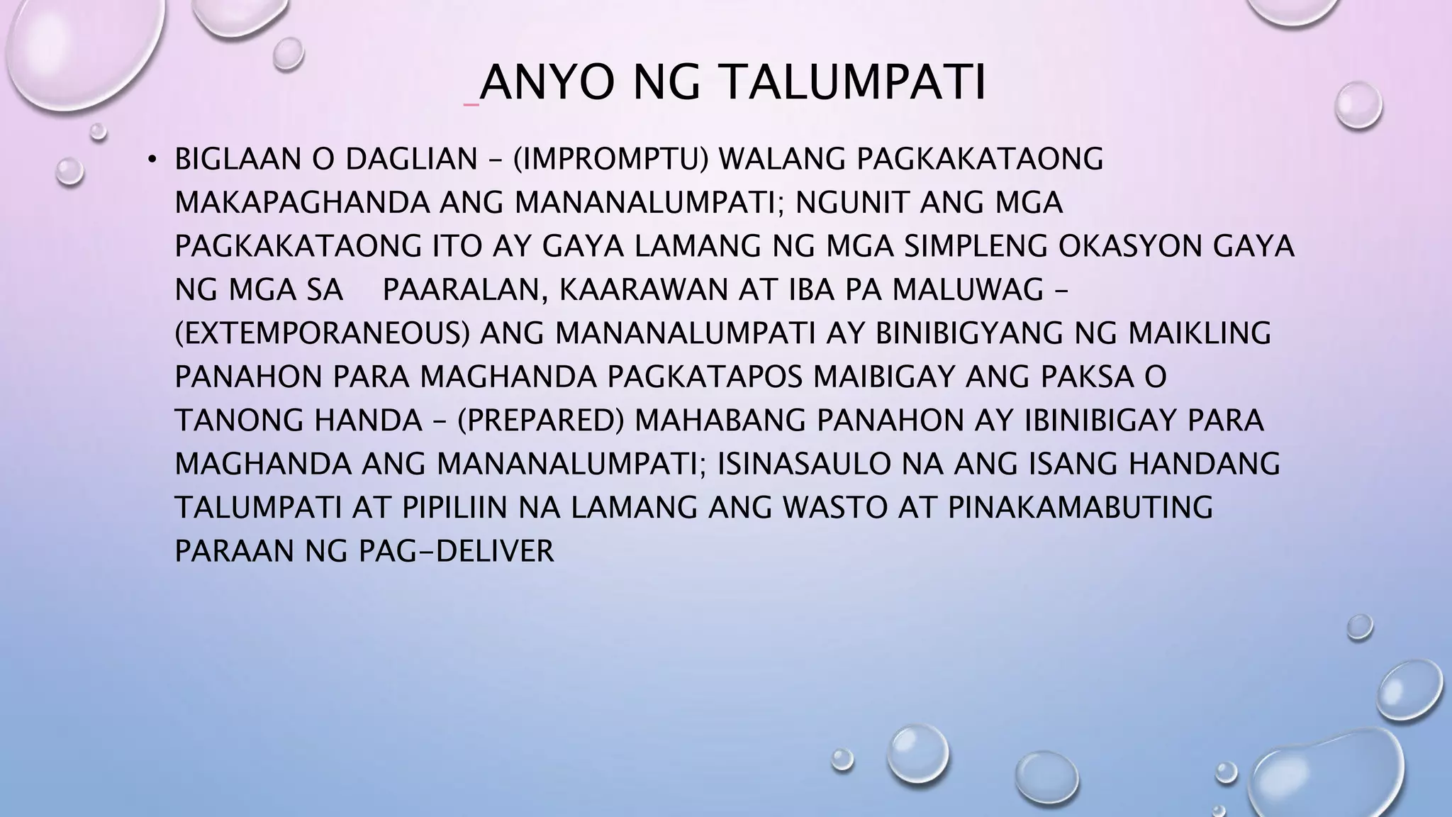 Talumpati | PPTX