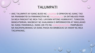Talumpati | PPTX