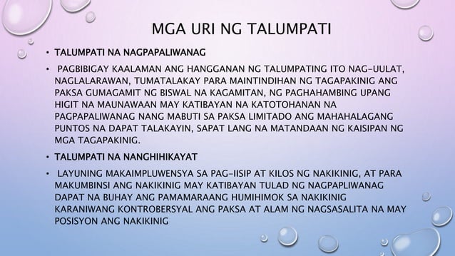 Talumpati | PPTX