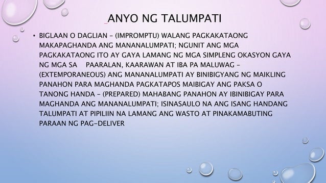 Talumpati | PPTX