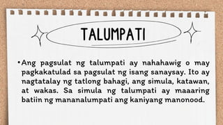TALUMPATI WK13.pptx magandang araw . aralin ay talumpati | PPTX
