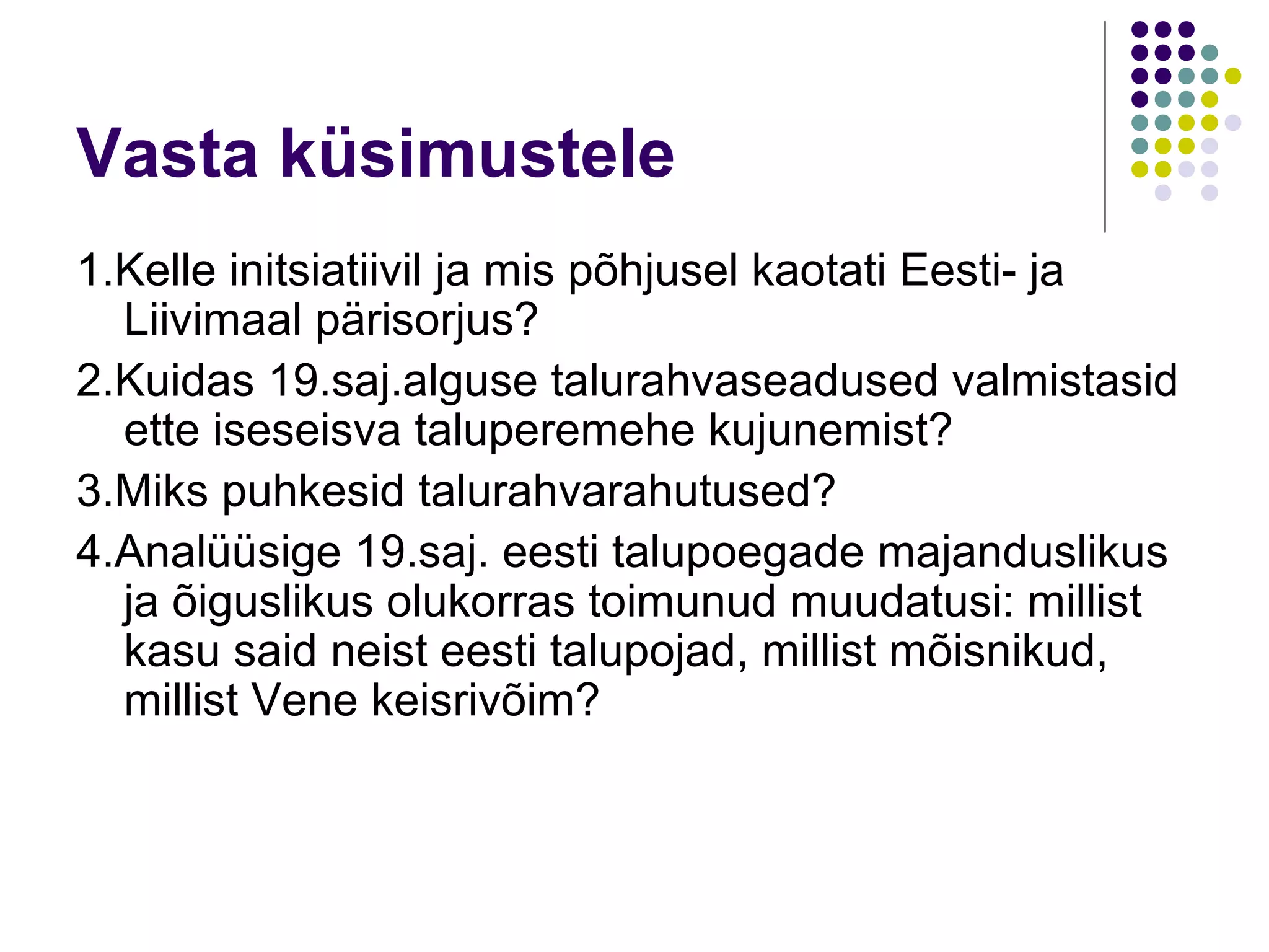 Talurahvaseadused | PPT