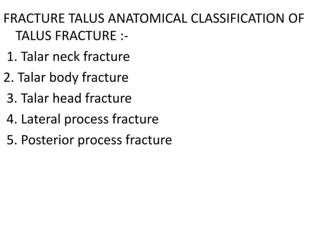Talus body fracture management | PPT