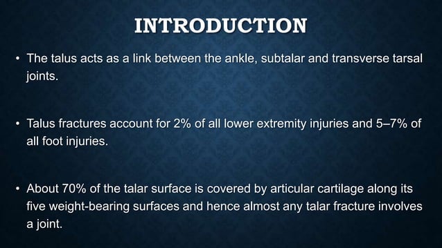 Talus neck fracture of Ankle in leg injuries.pptx