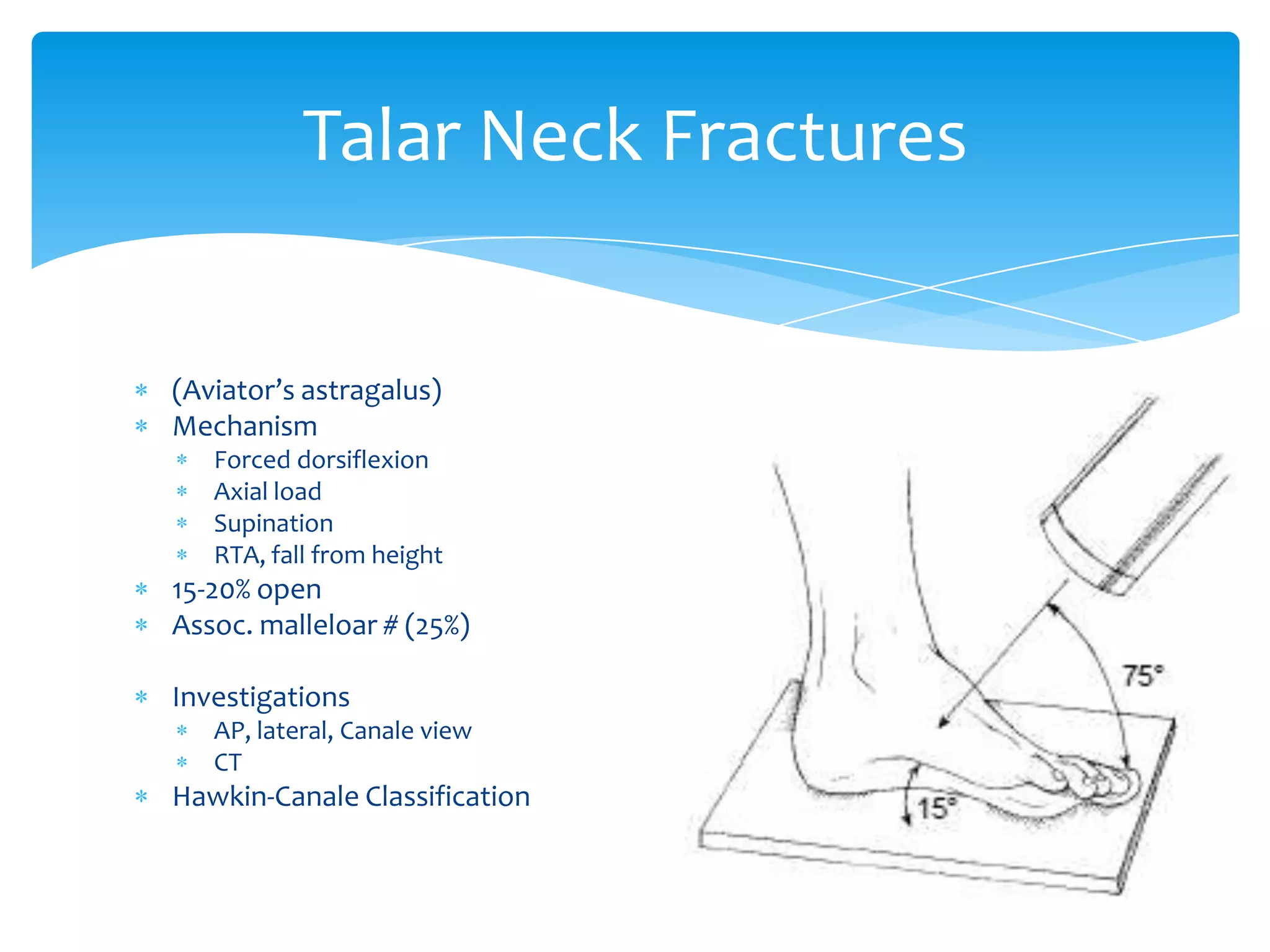 Talus anatomy, blood supply & fractures | PPTX