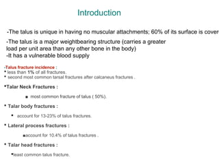 Talus fructures classification and managment | PPTX