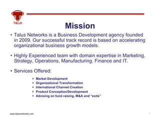 Talus Networks 2012 | PPT