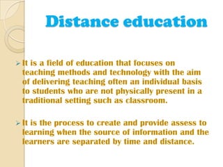 Talvndr .challenges facing distance education in the 21st century | PPTX