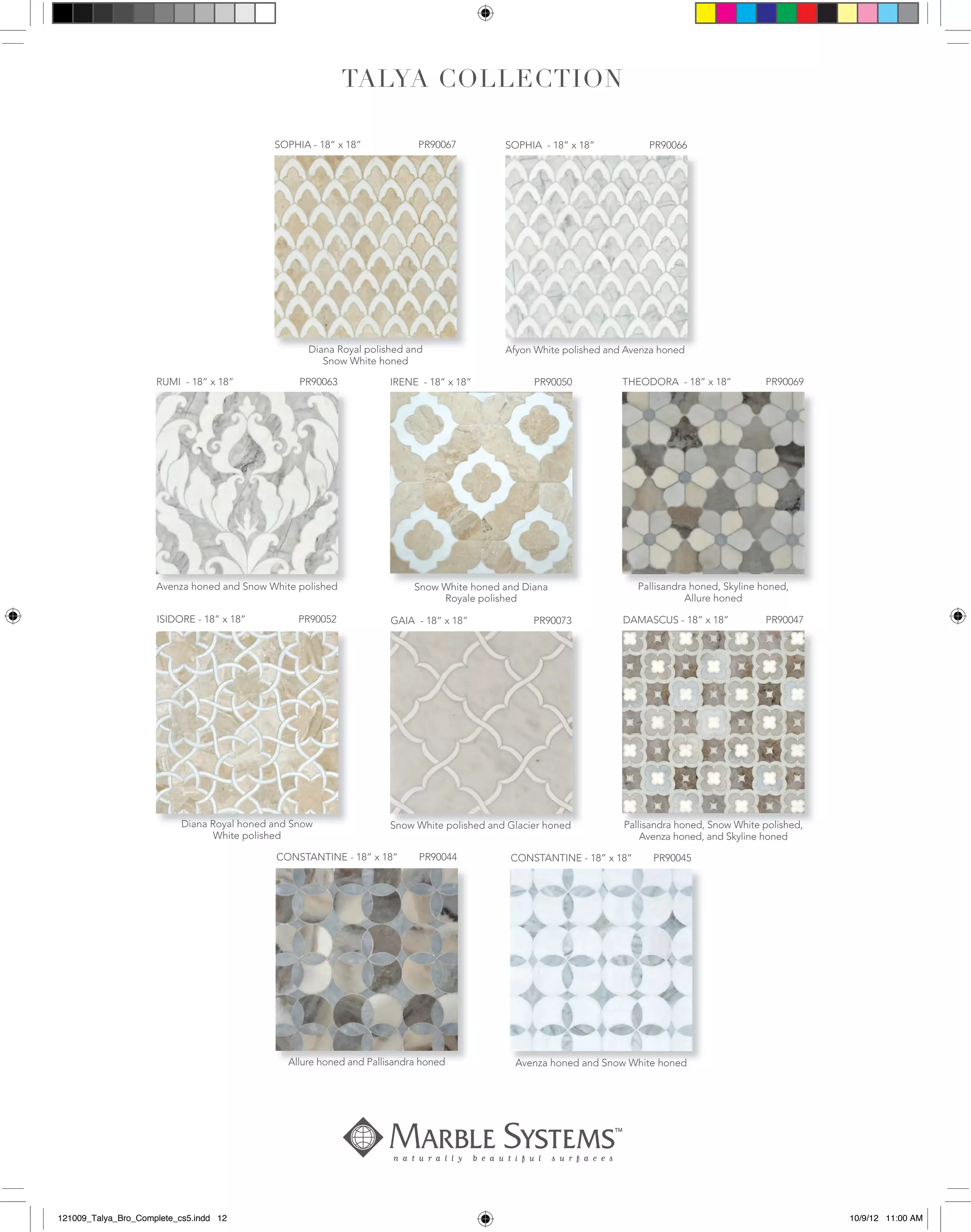 Marble Systems Talya collection | PDF