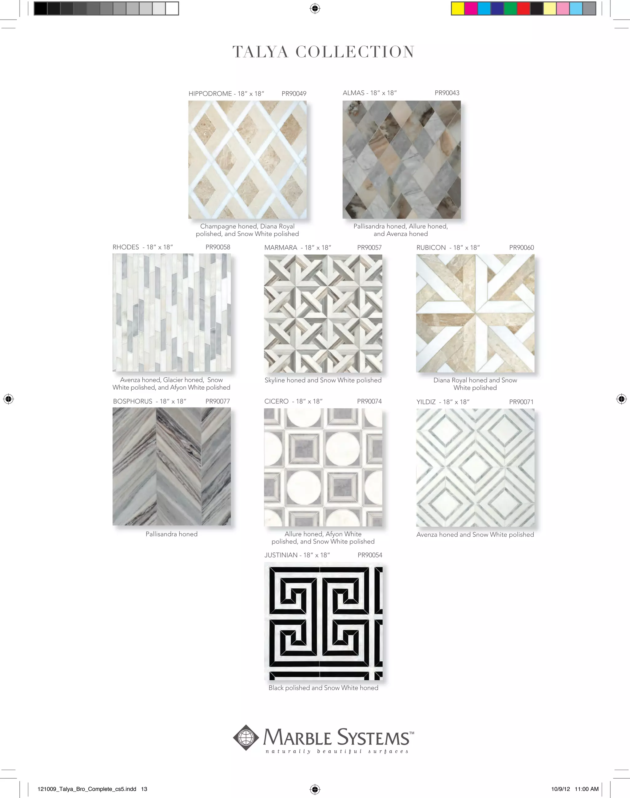 Marble Systems Talya collection | PDF