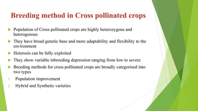 Breeding Methods in Cross Pollinated crops, Mass Selection, Ear to row ...