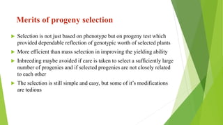 Breeding Methods in Cross Pollinated crops, Mass Selection, Ear to row ...