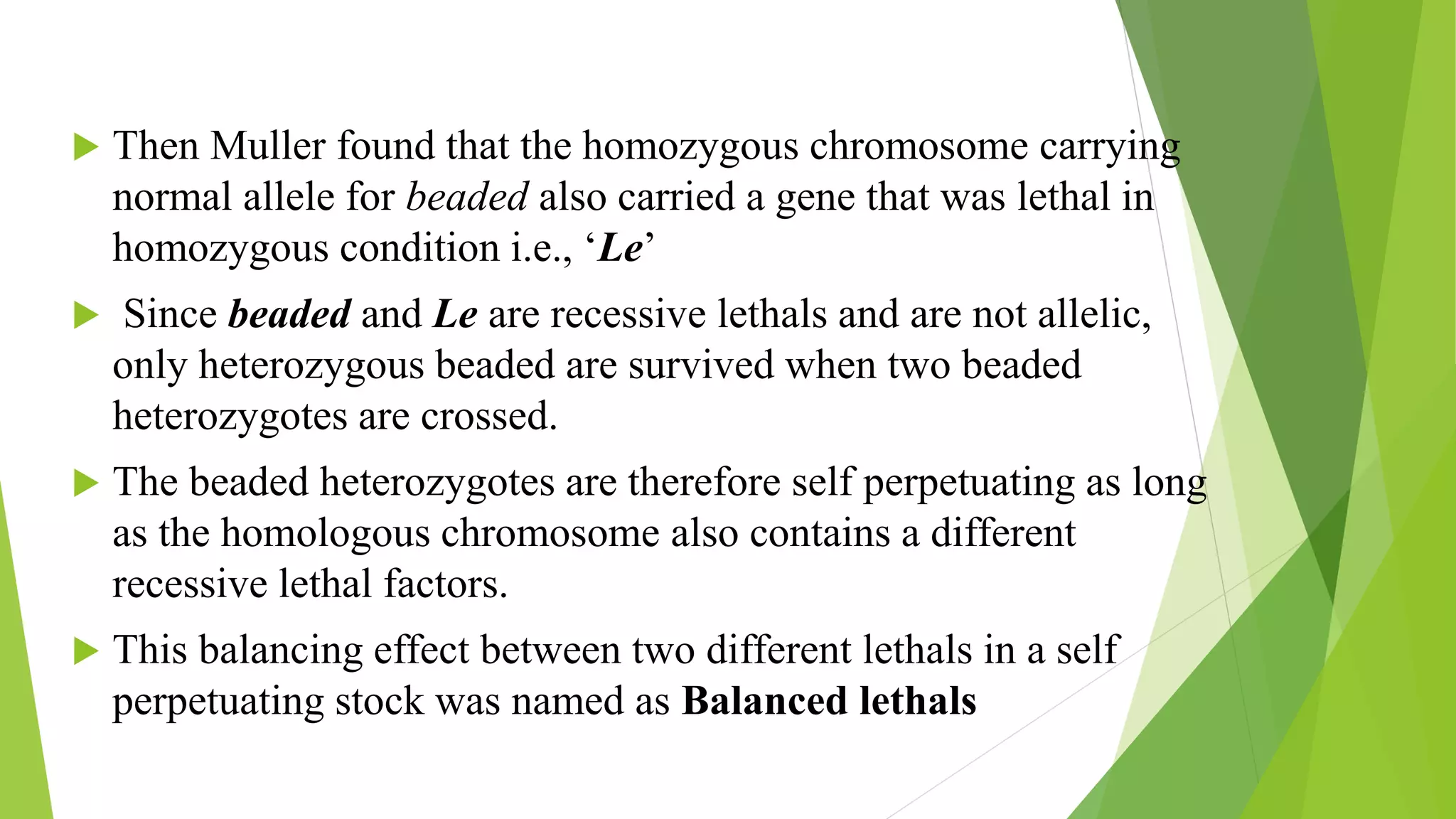 Balanced Lethals and Chromosome Complexes | PPTX