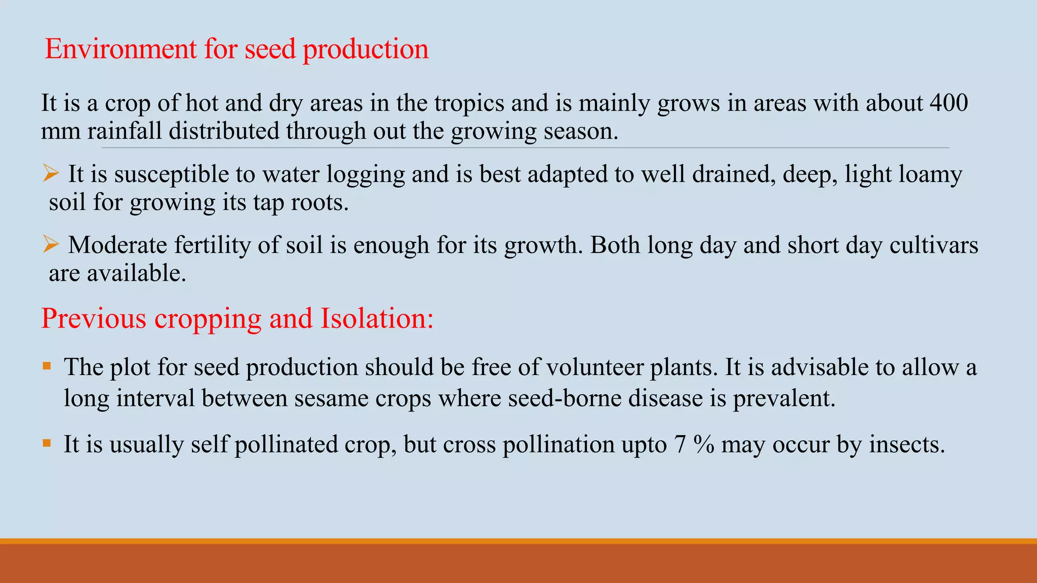 Quality Seed Production technology of Groundnut, Soyabean and Sesame | PPTX