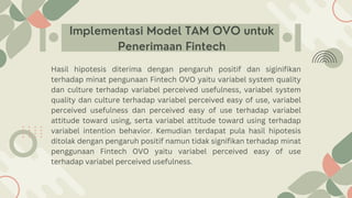 TAM (Technology Acceptance Model) QRIS DAN OVO | PPT