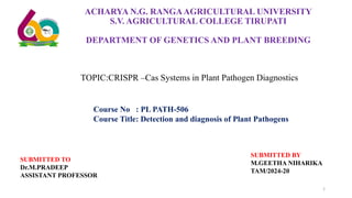 CRISPR PPT genome editing technology in pathology | PPTX